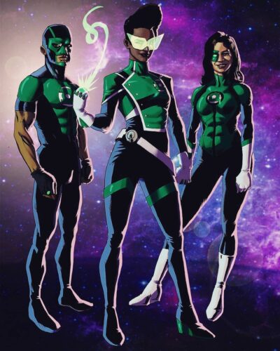 GREEN LANTERNS UNITE! Simon Baz, Sojourner Mullein and Jessica Cruz ...